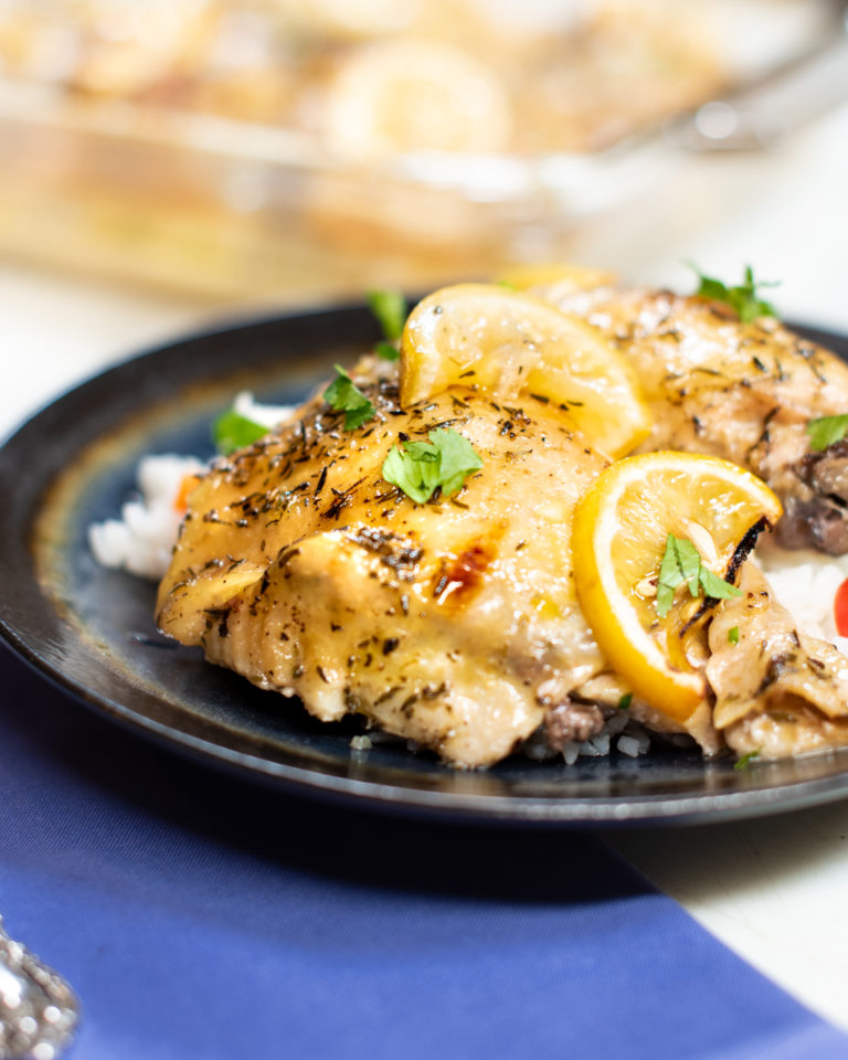 Baked Lemon and Garlic Chicken