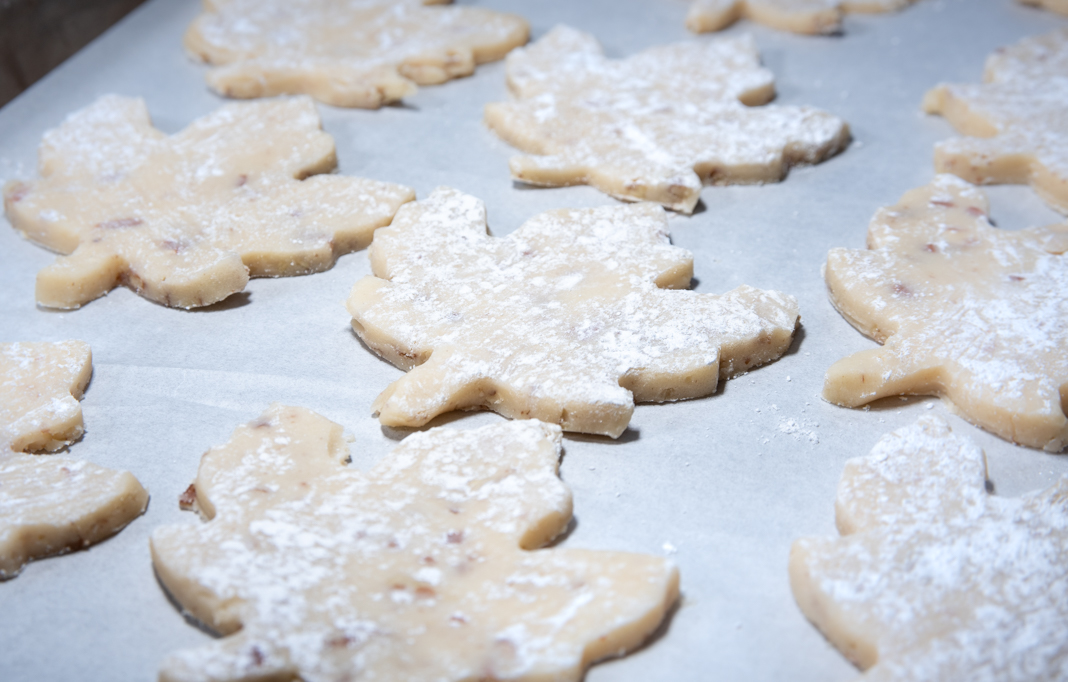 Maple Pecan and Bacon Shortbread Cookies